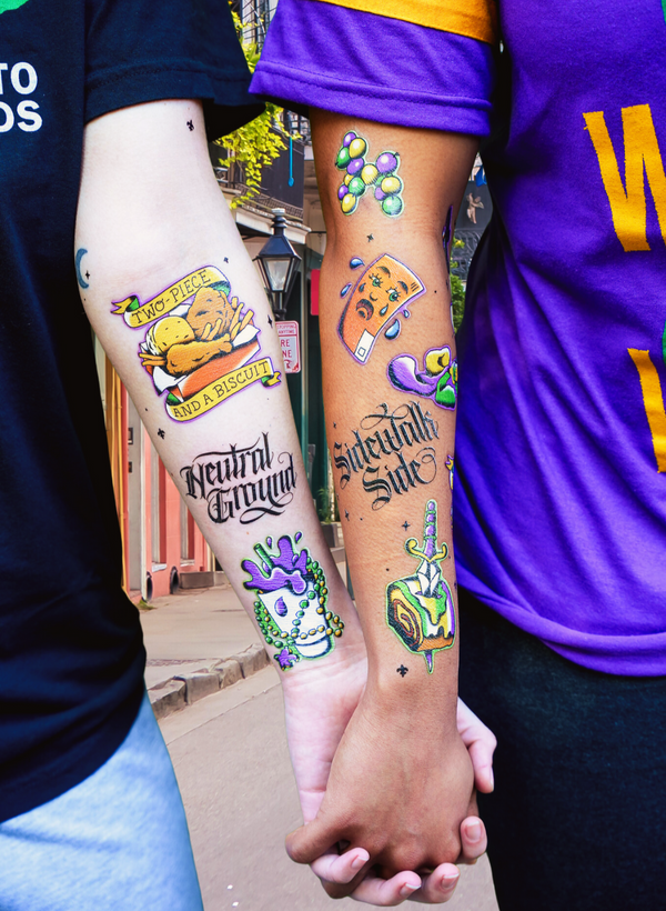 Mardi gras tattoos | Orangetattooshop.com