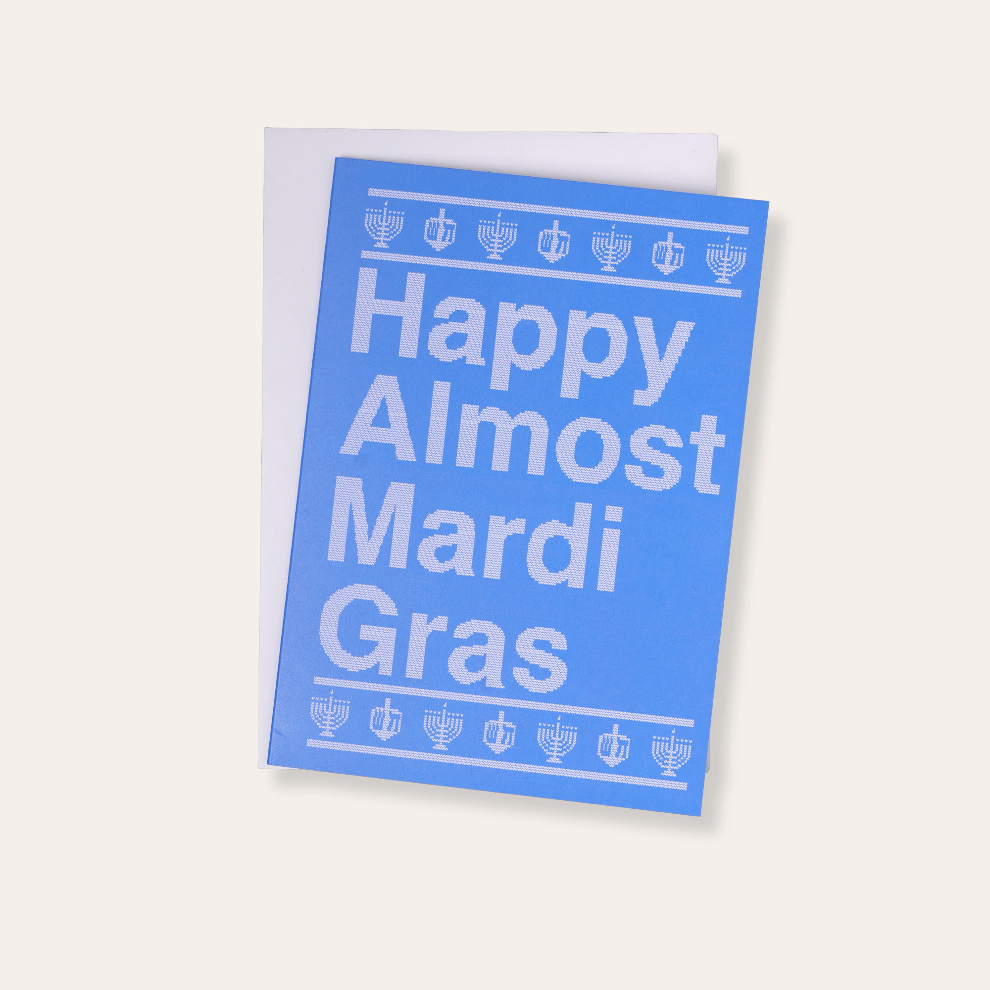 Happy Almost Mardi Gras Hanukkah Greeting Card