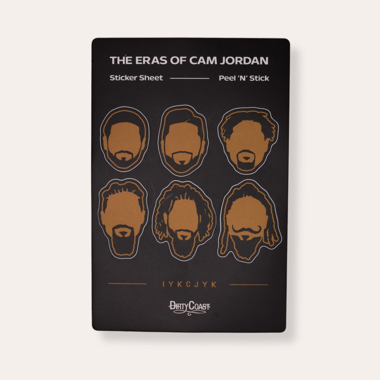 The Eras of Cam Jordan Sticker Sheet